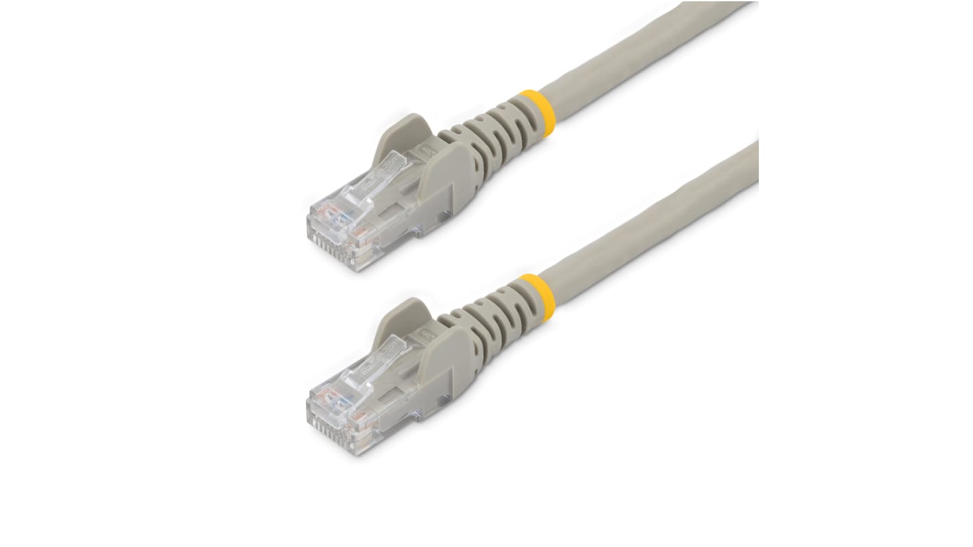 N6PATCH100GR | StarTech.com Cat6 Male RJ45 to Male RJ45 Ethernet Cable, U/UTP, Grey PVC Sheath ...