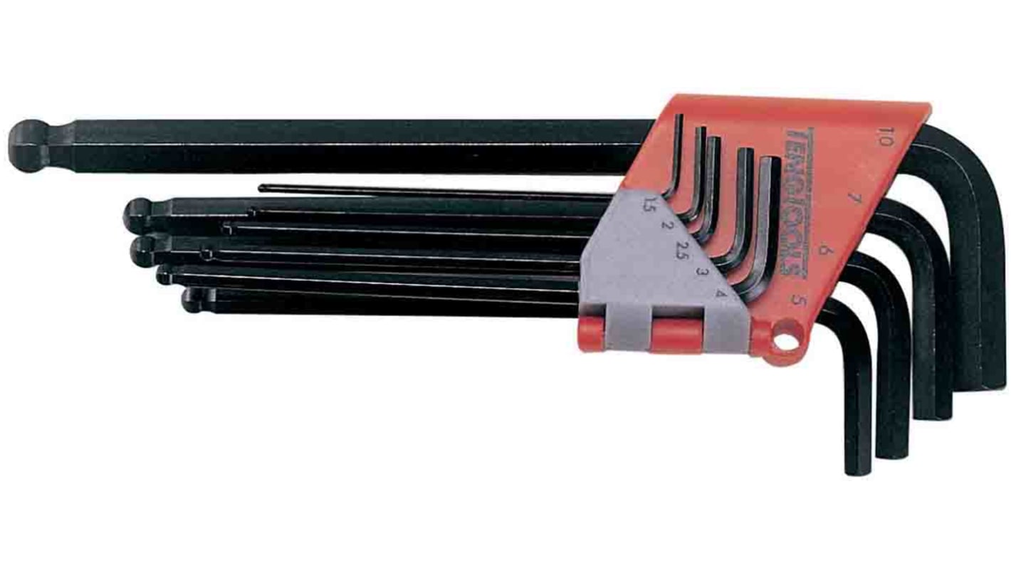 1479MMA | Teng Tools 9 piece L Shape Metric Hex Key Set, 1.5 → 10mm | RS