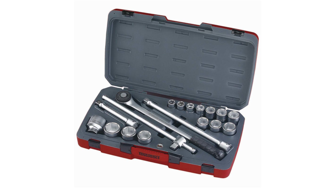 T3418-6 | Teng Tools 18-Piece Metric 3/4 in Standard Socket Set with ...