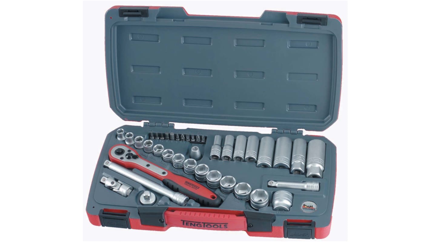 T3839 | Teng Tools 39-Piece Metric 3/8 in Deep Socket/Standard Socket ...