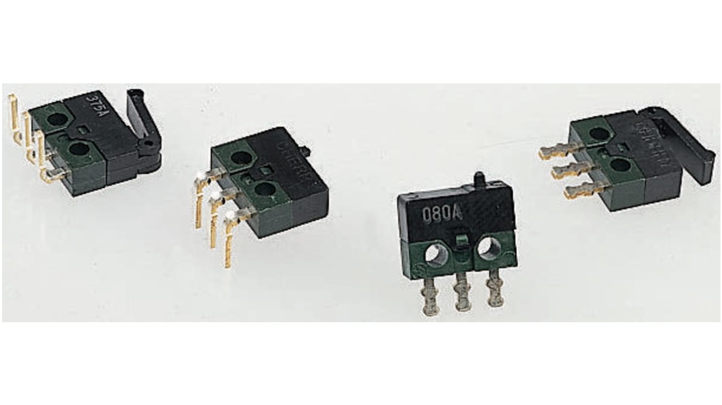 DH2C-B1PA | PCB mount straight leg lever microswitch | RS