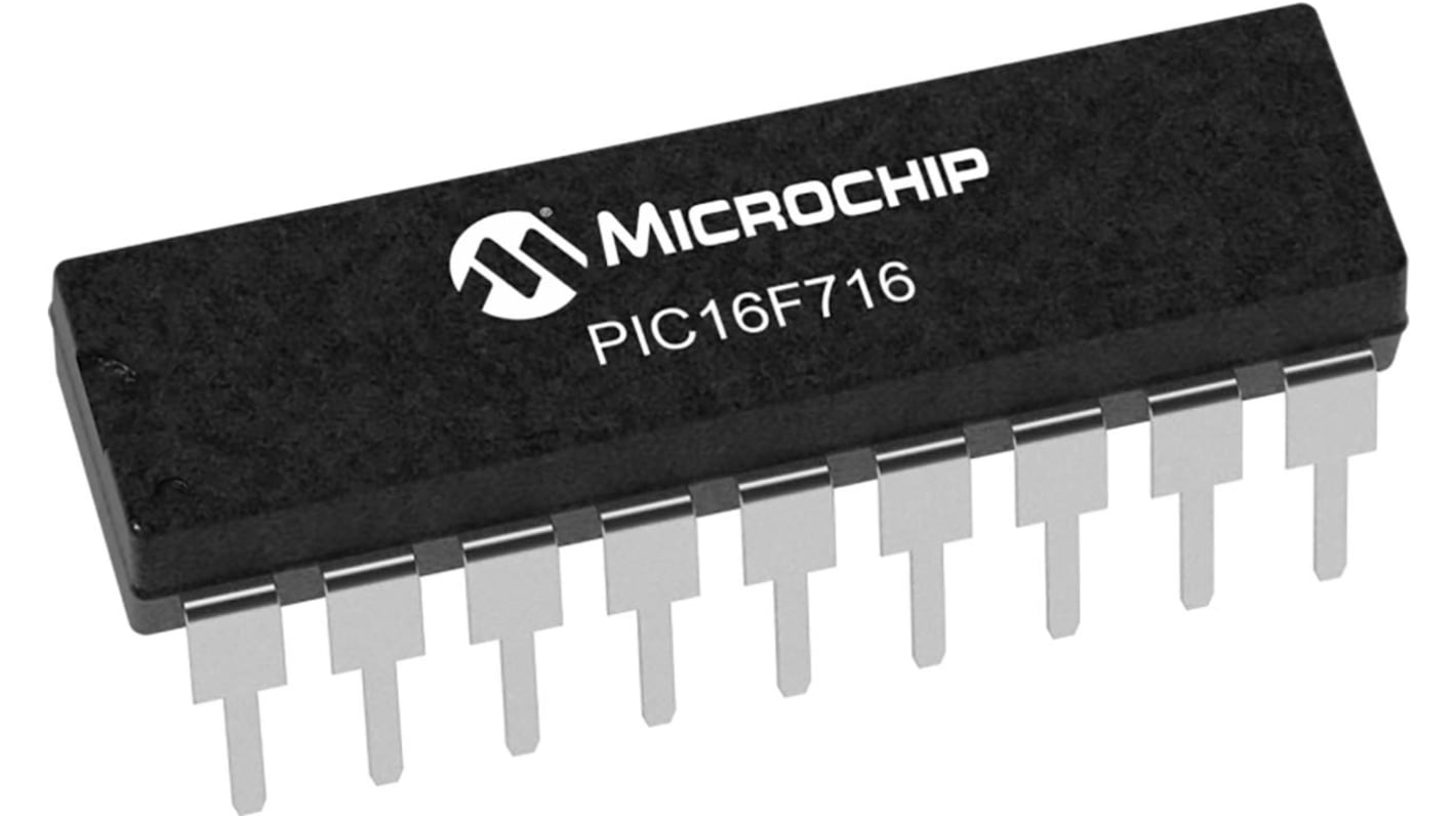 Microchip PIC16F716T-I/SO, 8bit PIC Microcontroller, PIC16F, 20MHz, 8 ...