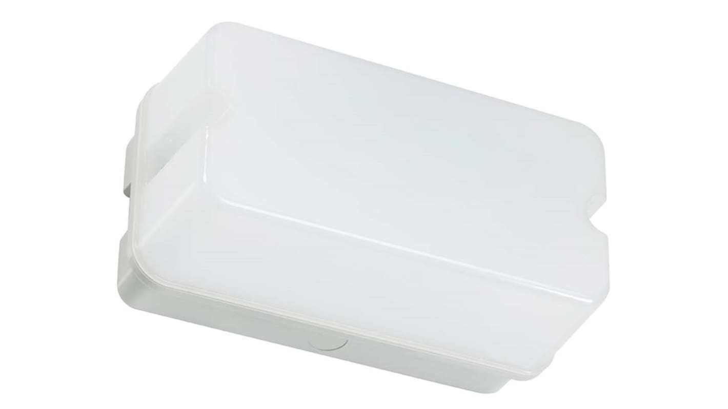 RS PRO Rectangular LED Bulkhead Light, 8 W, 100 → 277 V ac, Lamp ...