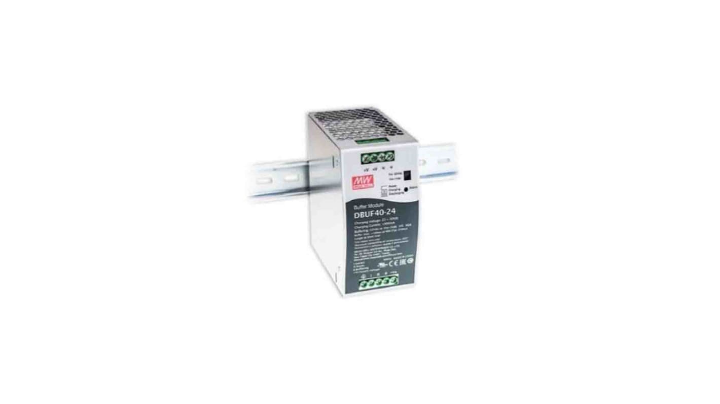 DBUF40-24 | MEAN WELL 24V dc Input DIN Rail Mount Buffer Module | RS