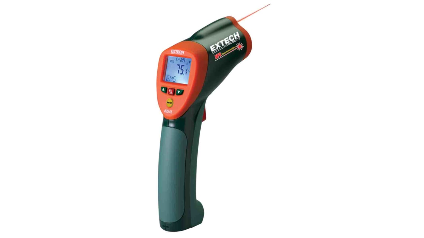 Extech 42545 Infrared Thermometer, -50°C Min, 2 °C Accuracy, °C and °F ...