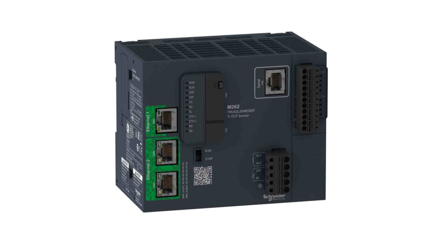 Schneider Electric M262系列 逻辑控制器, 4路数字输入, 4路晶体管输出, 24 V电源 ...