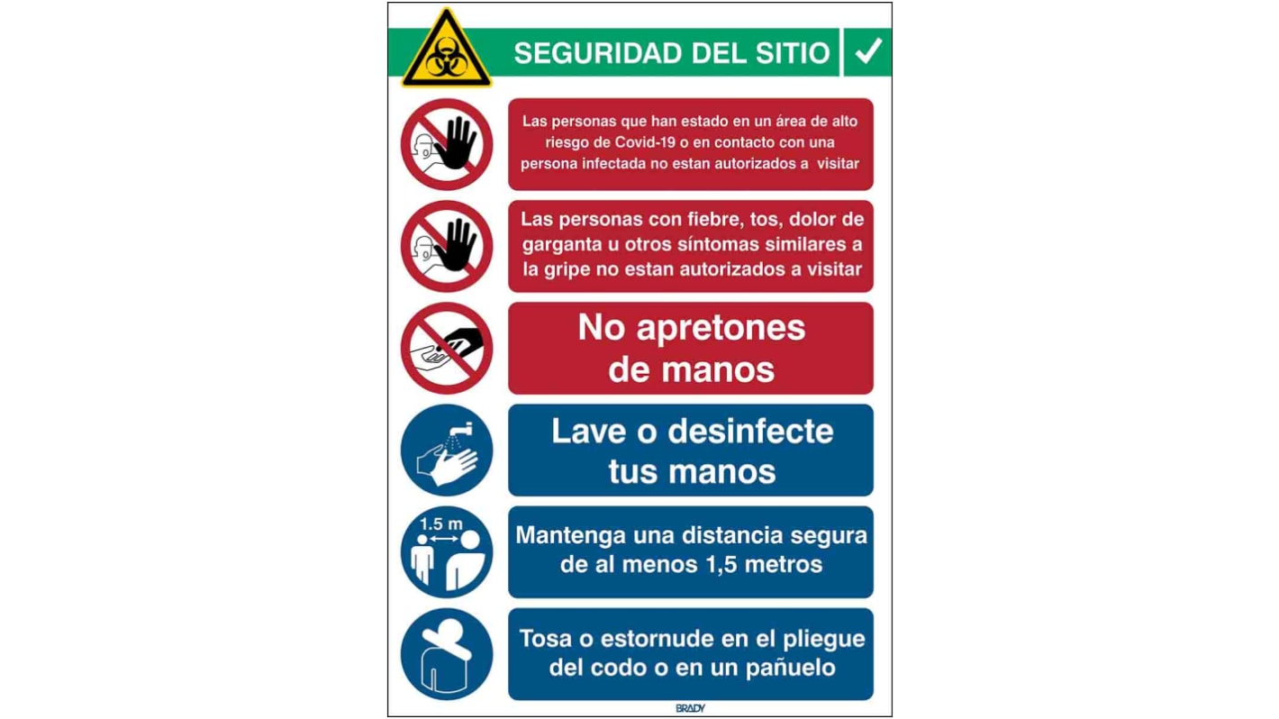 306809 | Safety Poster, PP, Spanish, 371 mm, 262mm | RS
