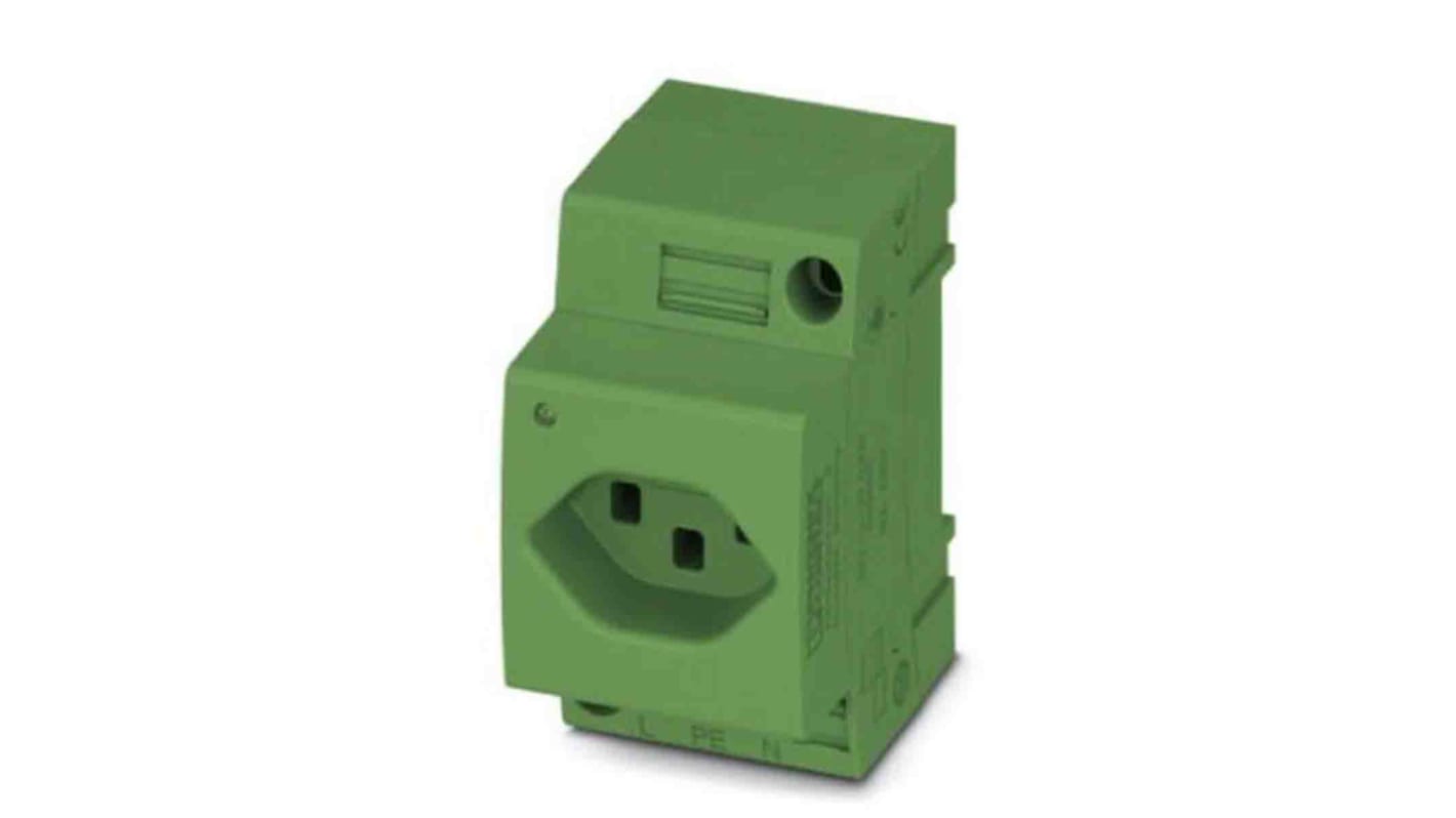 0804102 | Phoenix Contact Swiss Mains Sockets, 16A, DIN Rail, 250 V | RS