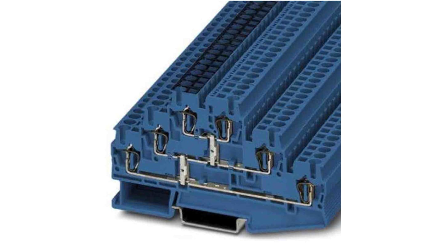 1025465 | Phoenix Contact ST Series Blue Non-Fused DIN Rail Terminal, 0 ...