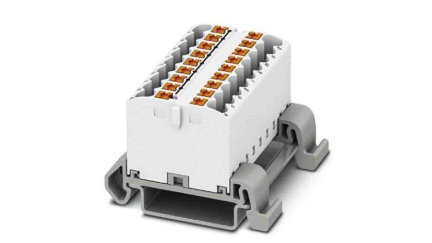 3273188 | Phoenix Contact Distribution Block, 18 Way, 4mm², 24A, 690 V ...