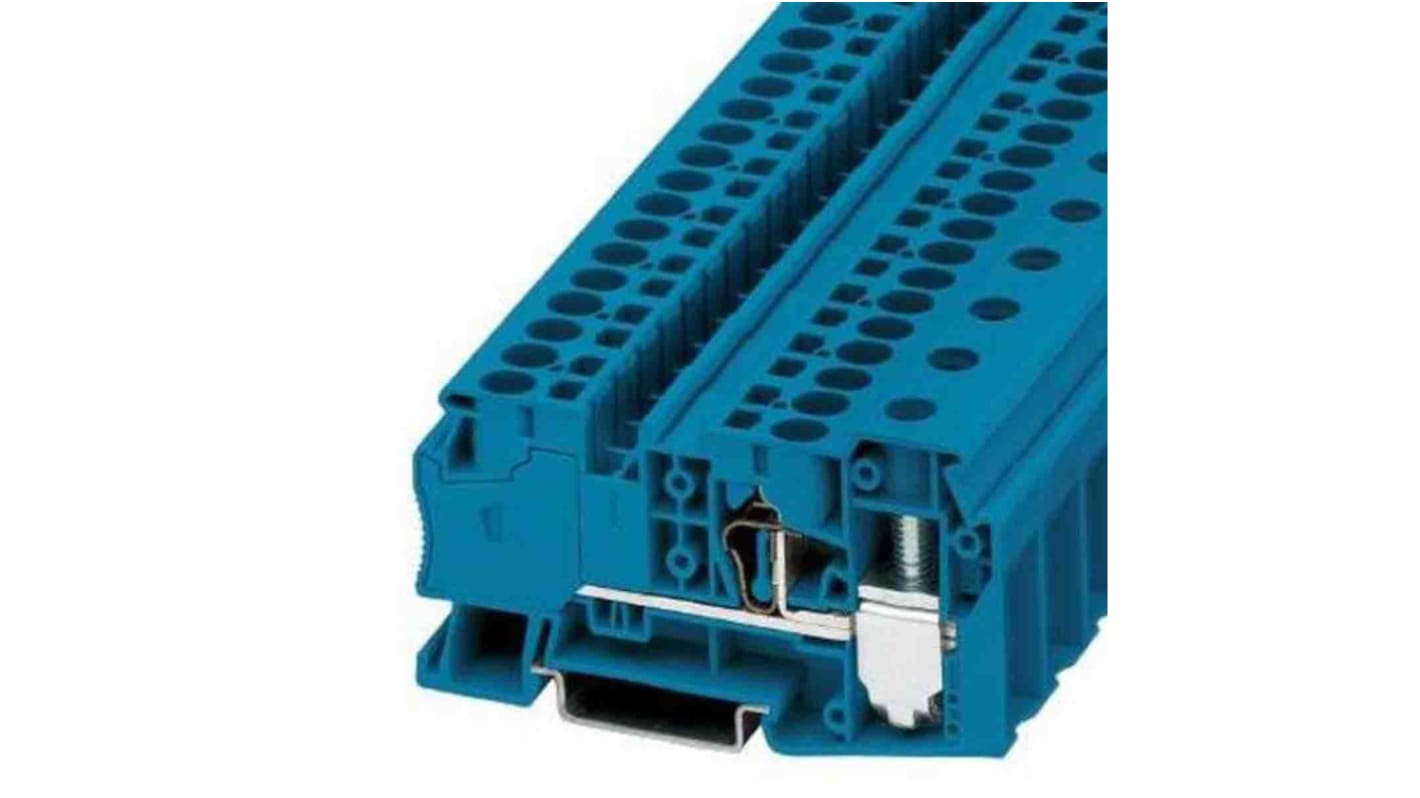 3033210 | Phoenix Contact Blue DIN Rail Terminal Block, 10mm², Spring ...