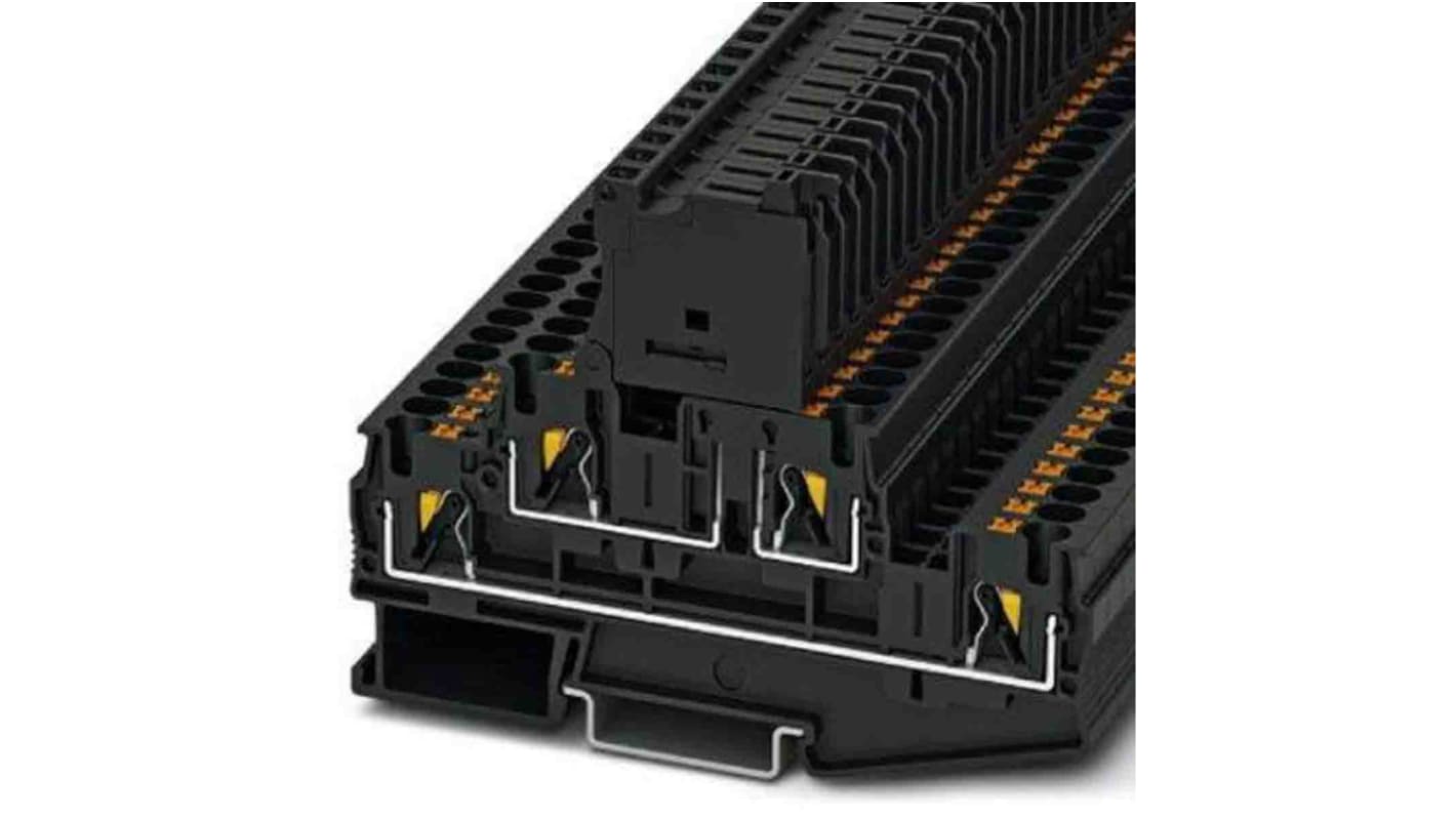 3211890 | Phoenix Contact PTTB Series Black Fused DIN Rail Terminal ...