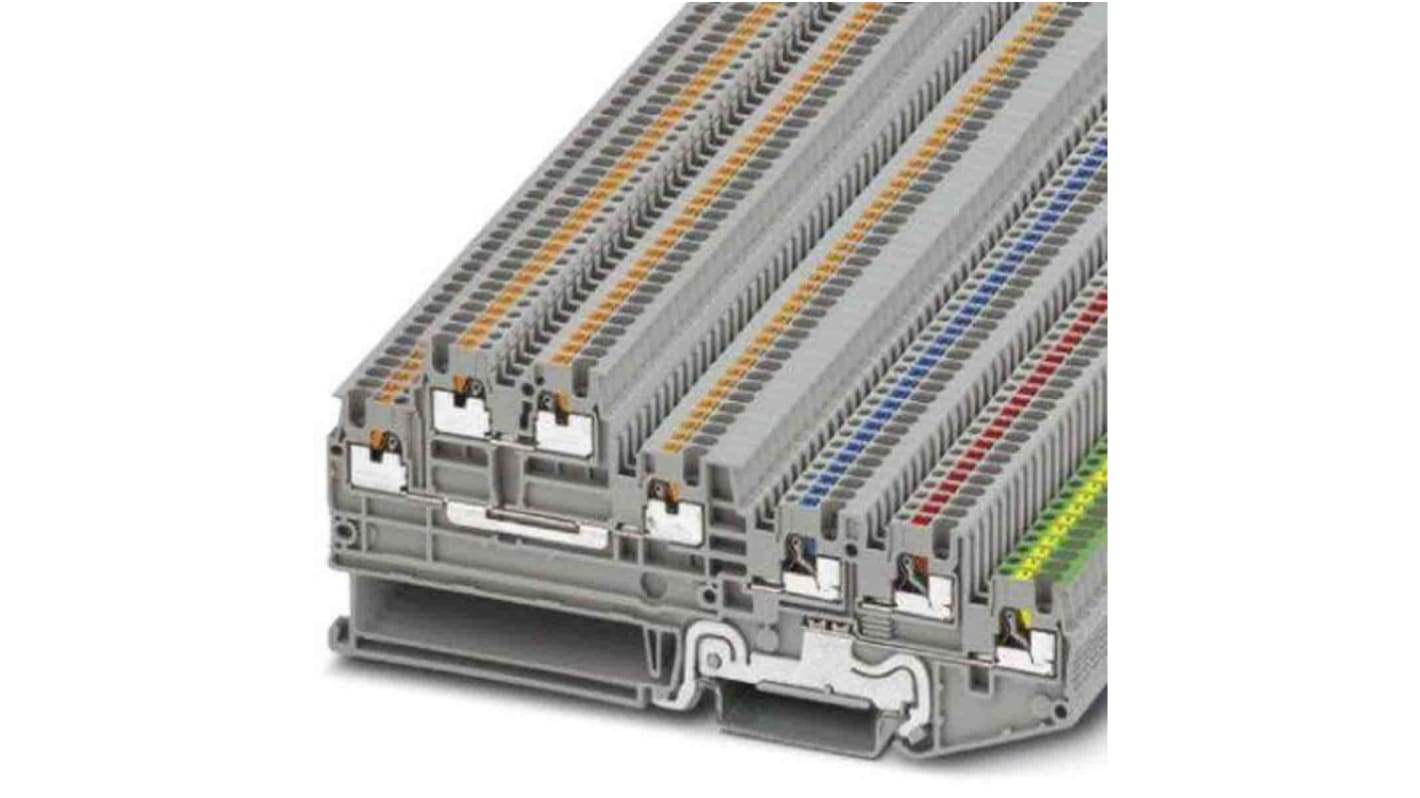 3244473 | Phoenix Contact PTIO 1,5 Series Grey Non-Fused DIN Rail ...