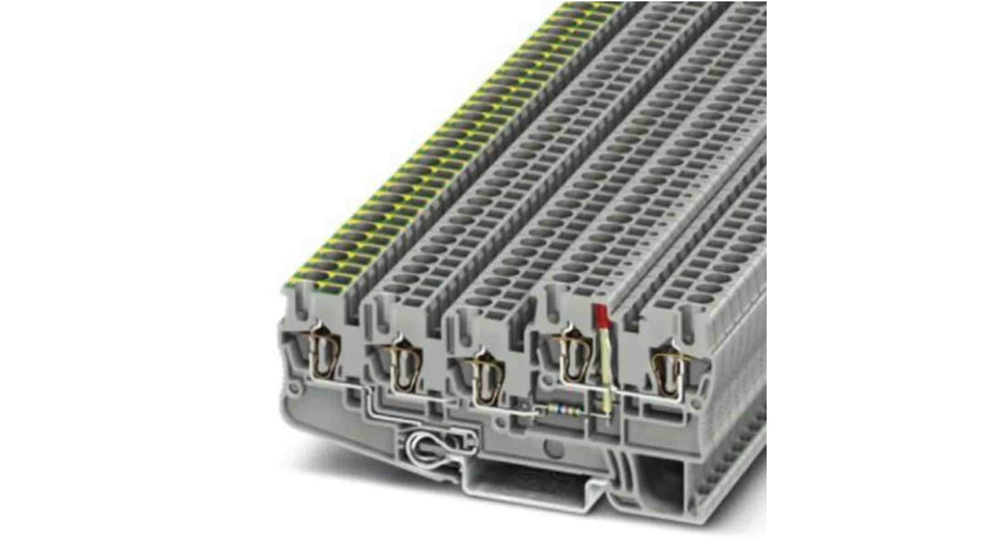 3209170 | Phoenix Contact Grey DIN Rail Terminal Block, 0.08 → 4mm² ...