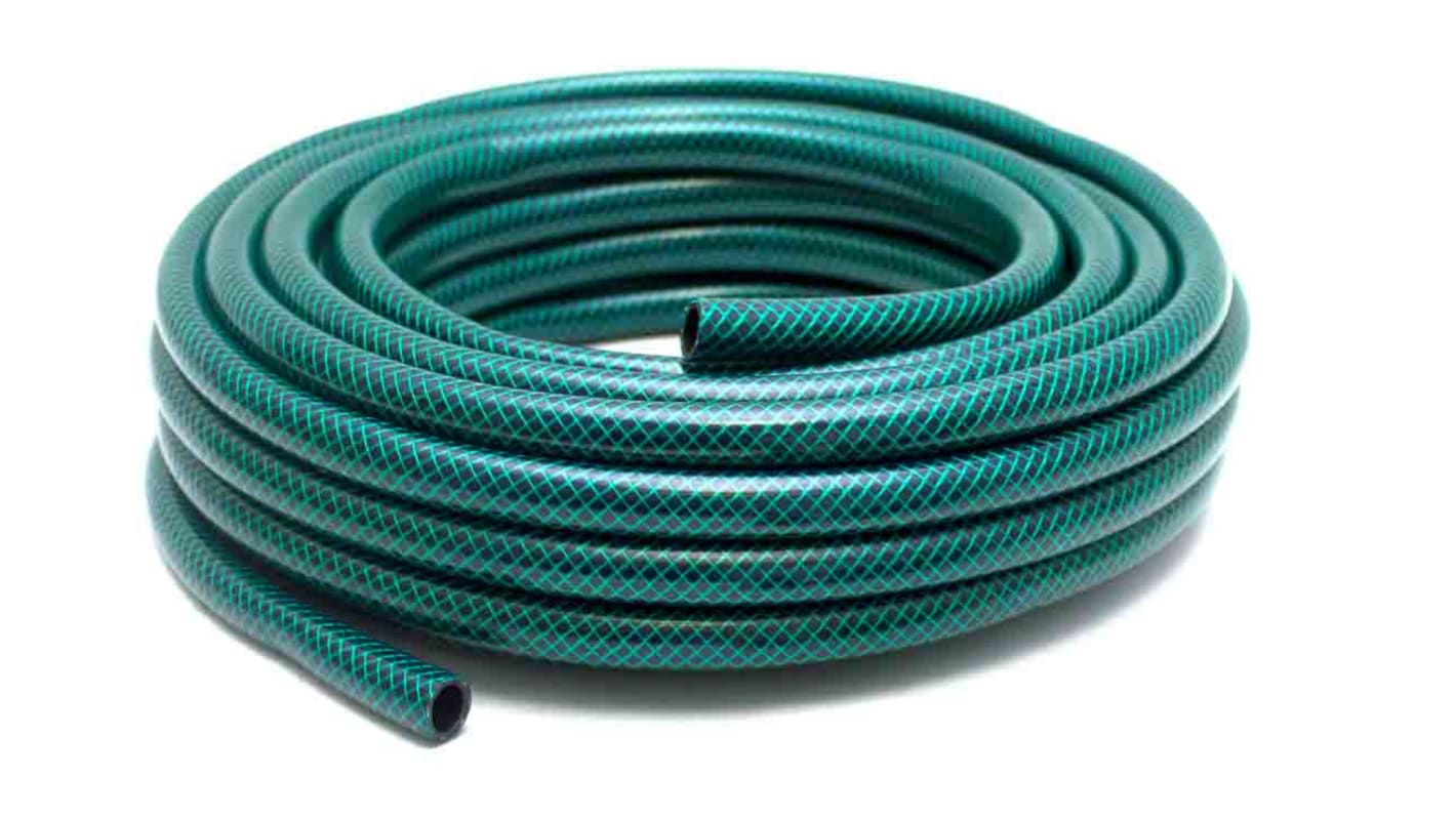 RS PRO PVC, Hose Pipe, 12mm ID, 15.3mm OD, Green, 15m | RS
