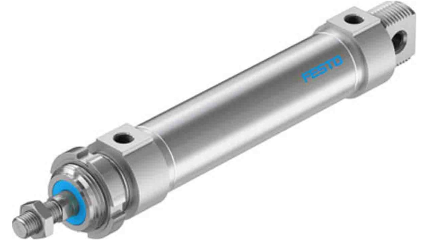 DSNU-32-100-P-A | Festo Pneumatic Piston Rod Cylinder - 195984, 32mm Bore, 100mm Stroke, DSNU ...