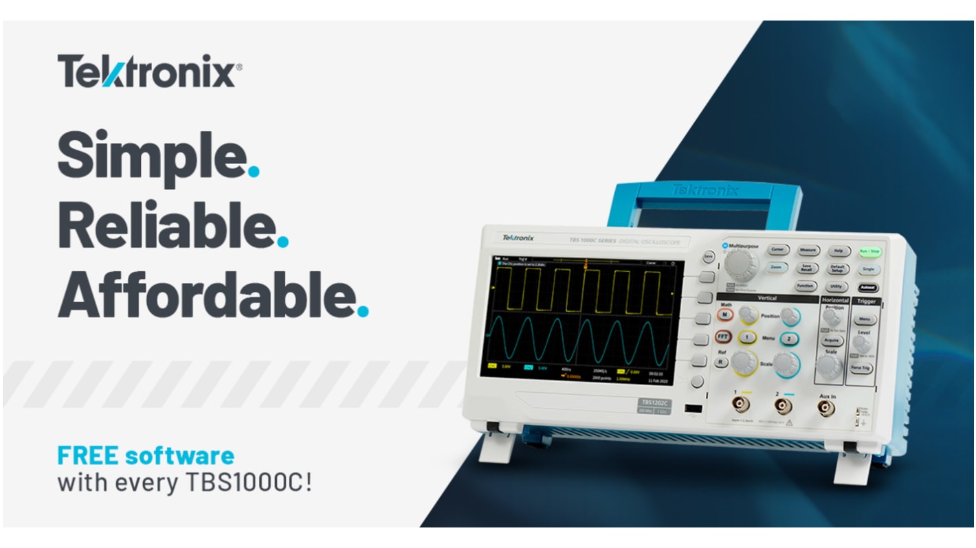 Tektronix TBS1072C TBS1000C Series Digital Bench Oscilloscope, 2 ...