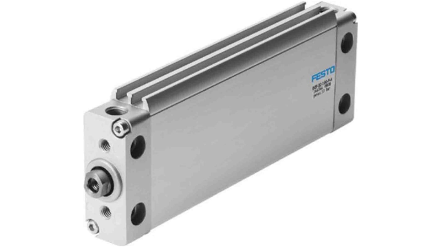 Festo Pneumatic Compact Cylinder - 164088, 63mm Bore, 160mm Stroke, DZF ...