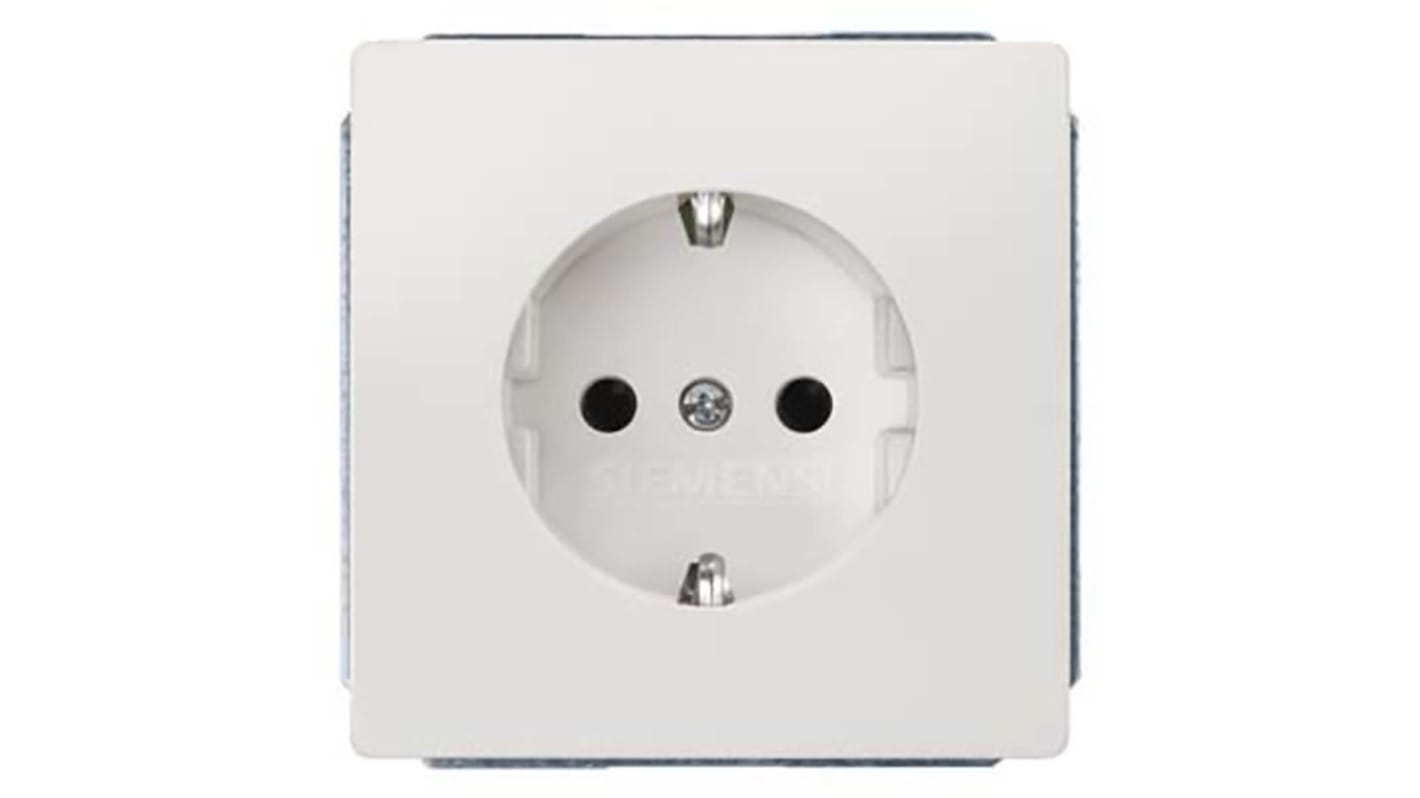 5UB1855 | Siemens White 1 Gang Electrical Socket, 2 Poles, 16A, Schuko ...