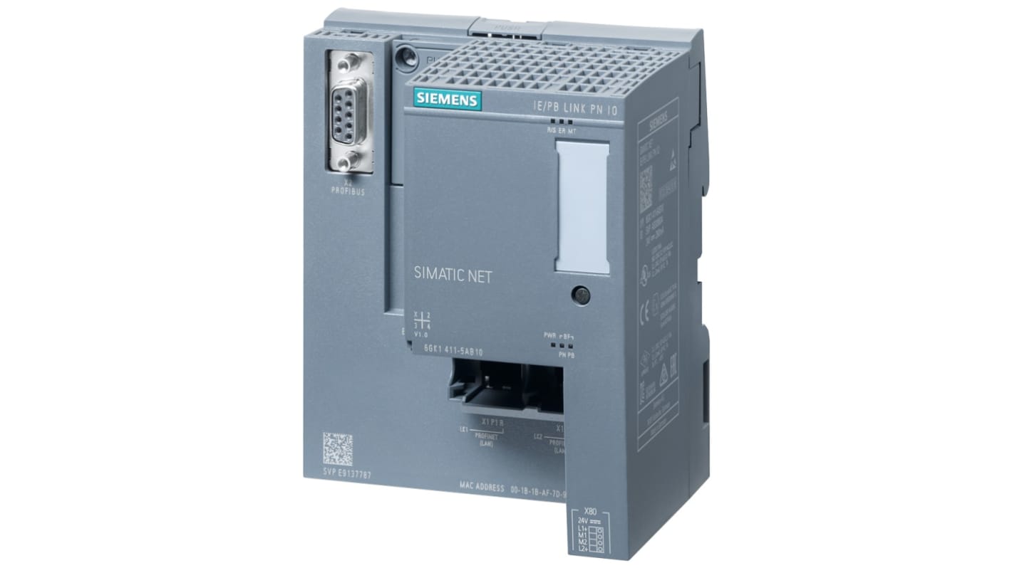 6GK1411-5AB10 | Siemens DIN Rail Mount Industrial Hub, 2 RJ45 Ports, 10 ...