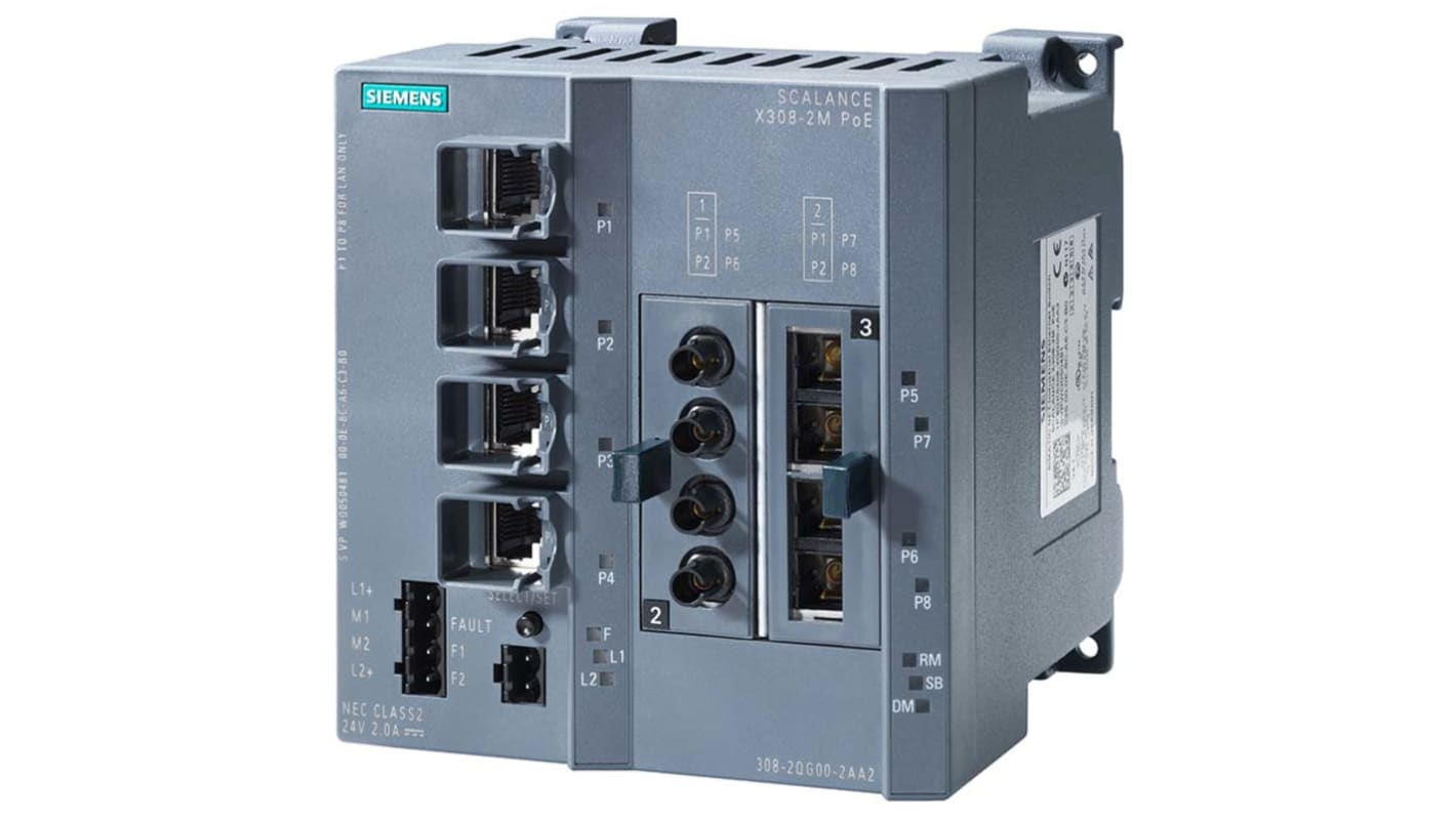 6GK5308-2QG00-2AA2 | Switch Ethernet Siemens 8 Ports RJ45, 10 Mbit/s ...