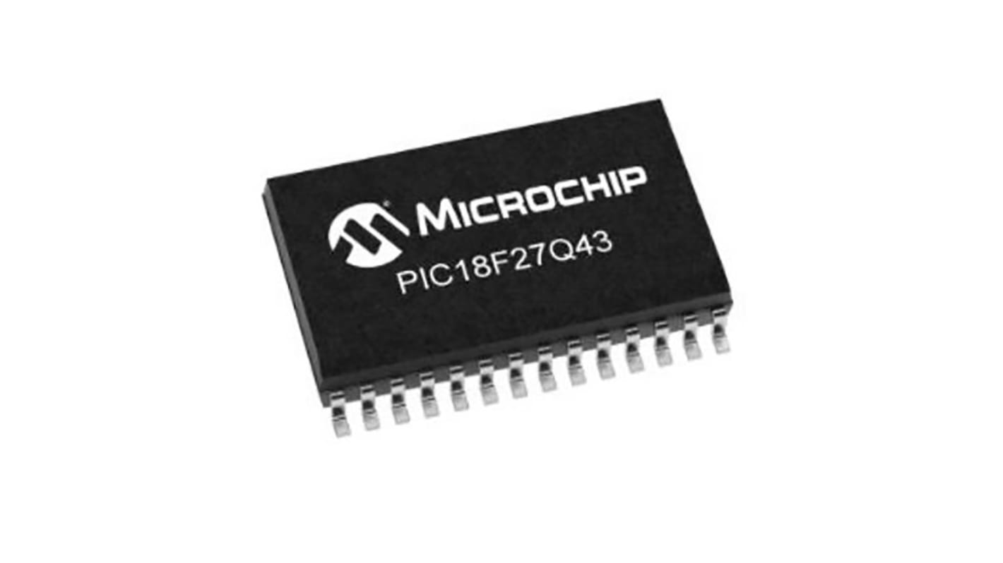 Microchip PIC18F27Q43-I/SS, 8bit PIC Microcontroller, PIC18, 32MHz, 128 kB Flash, 28-Pin SSOP | RS