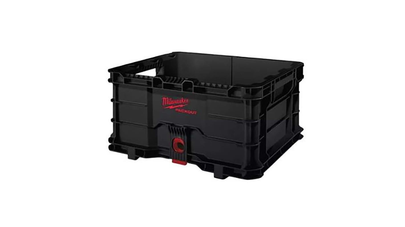 4932471724 | Milwaukee Black Plastic Large Storage Box, 450mm x 250mm x ...