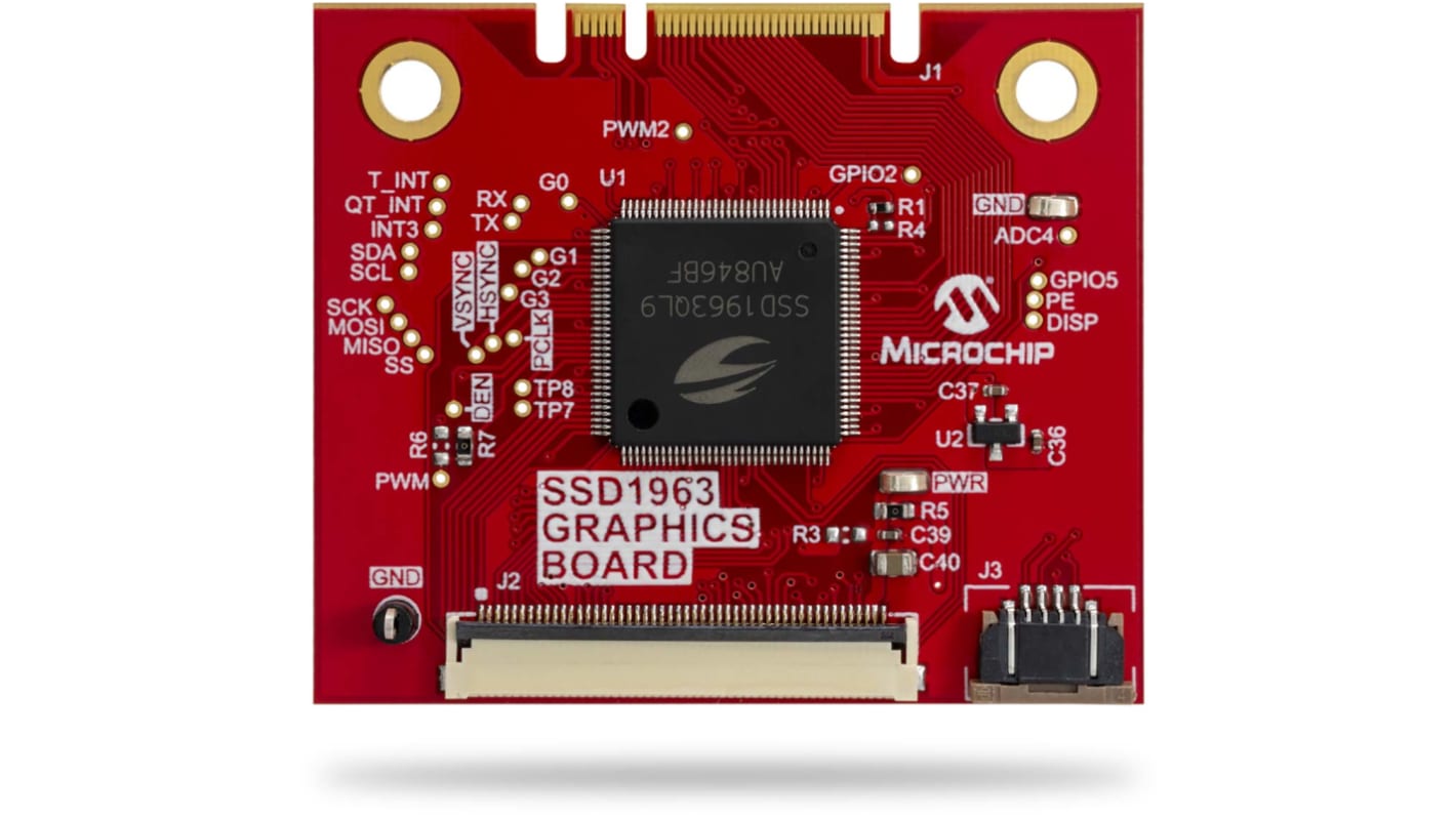 AC320214 | マイクロチップ, グラフィックディスプレイ開発キット LCD ドーターボード SSD1963 Microchipスタータ ...