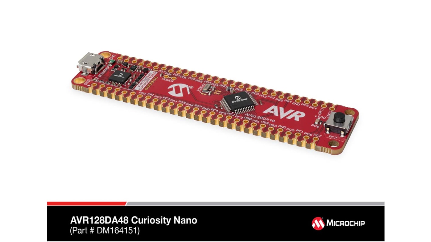 Microchip AVR128DA48 Curiosity Nano Evaluation Kit GPIO Evaluation Board DM164151 | RS