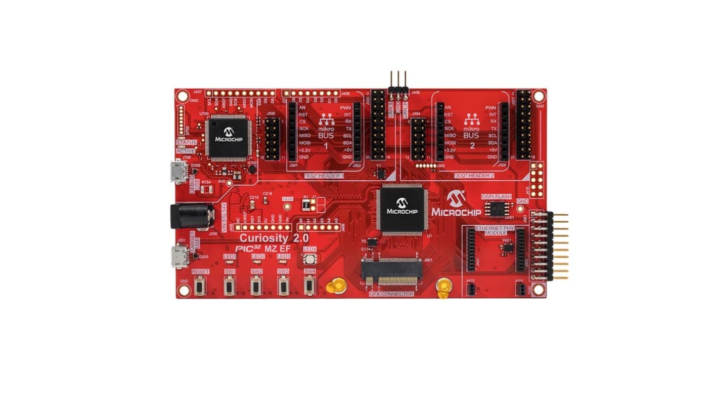 Microchip Curiosity PIC32MZ EF 2.0 Development Bo GPIO Development ...