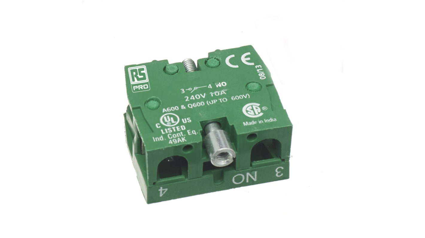 RS PRO Contact Block, 500V, 1NO | RS