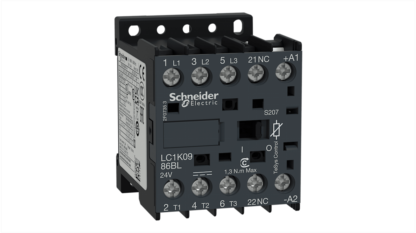 LC1K0986BLS207 | Schneider Electric Reversing Contactor, 24 V dc Coil ...