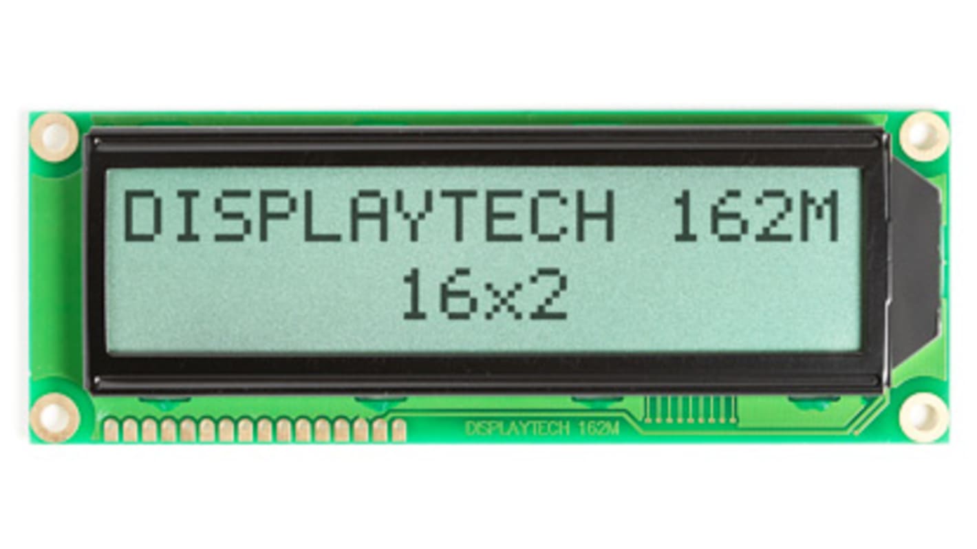 Displaytech 162M FC BC-3LP 162M Alphanumeric LCD Display, White on, 2 Rows by 16 Characters ...