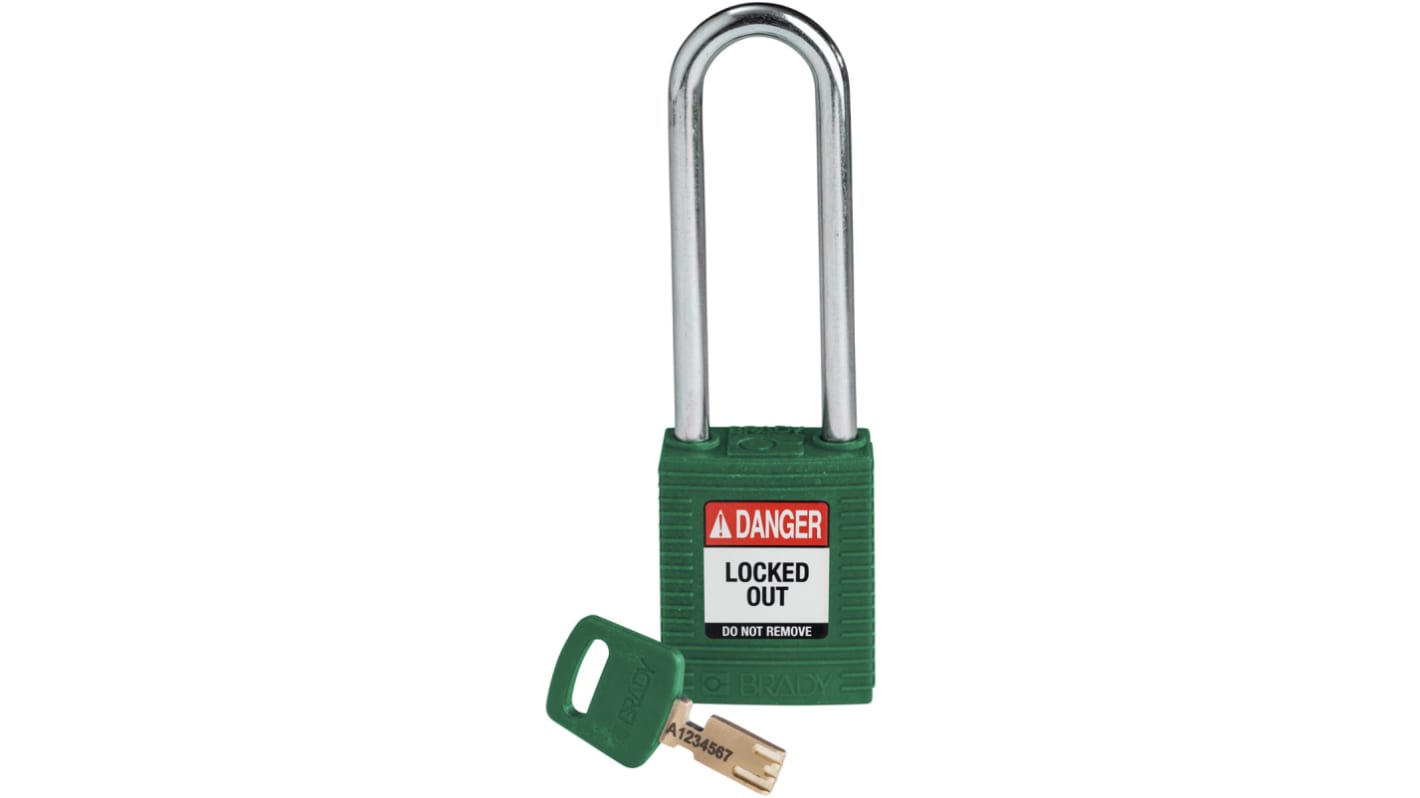 150319 | Brady Key Weatherproof Nylon Padlock, 6.4mm Shackle, 38mm Body ...