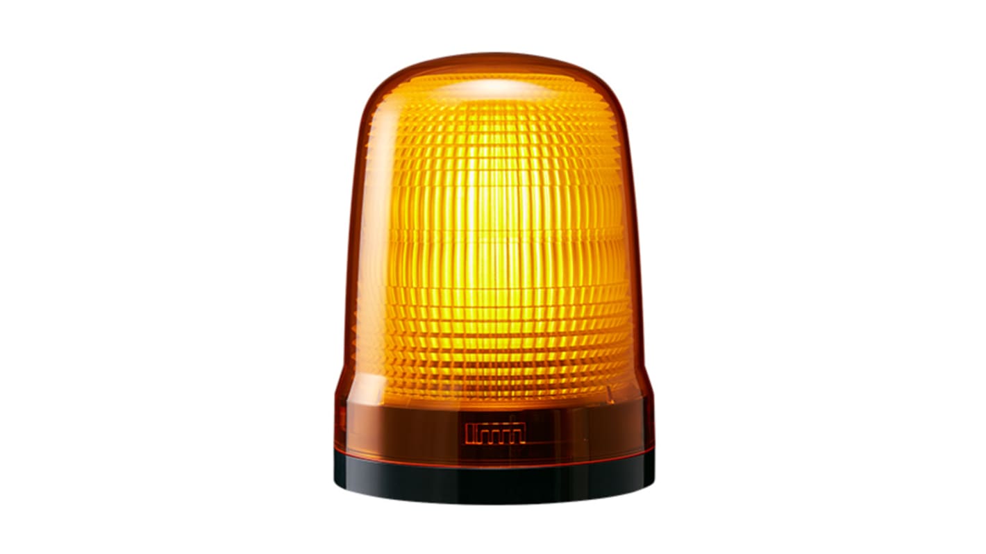 SL15-M1KTN-Y | Patlite SL Series Amber Flashing Beacon, 12→24 VDC, Base ...