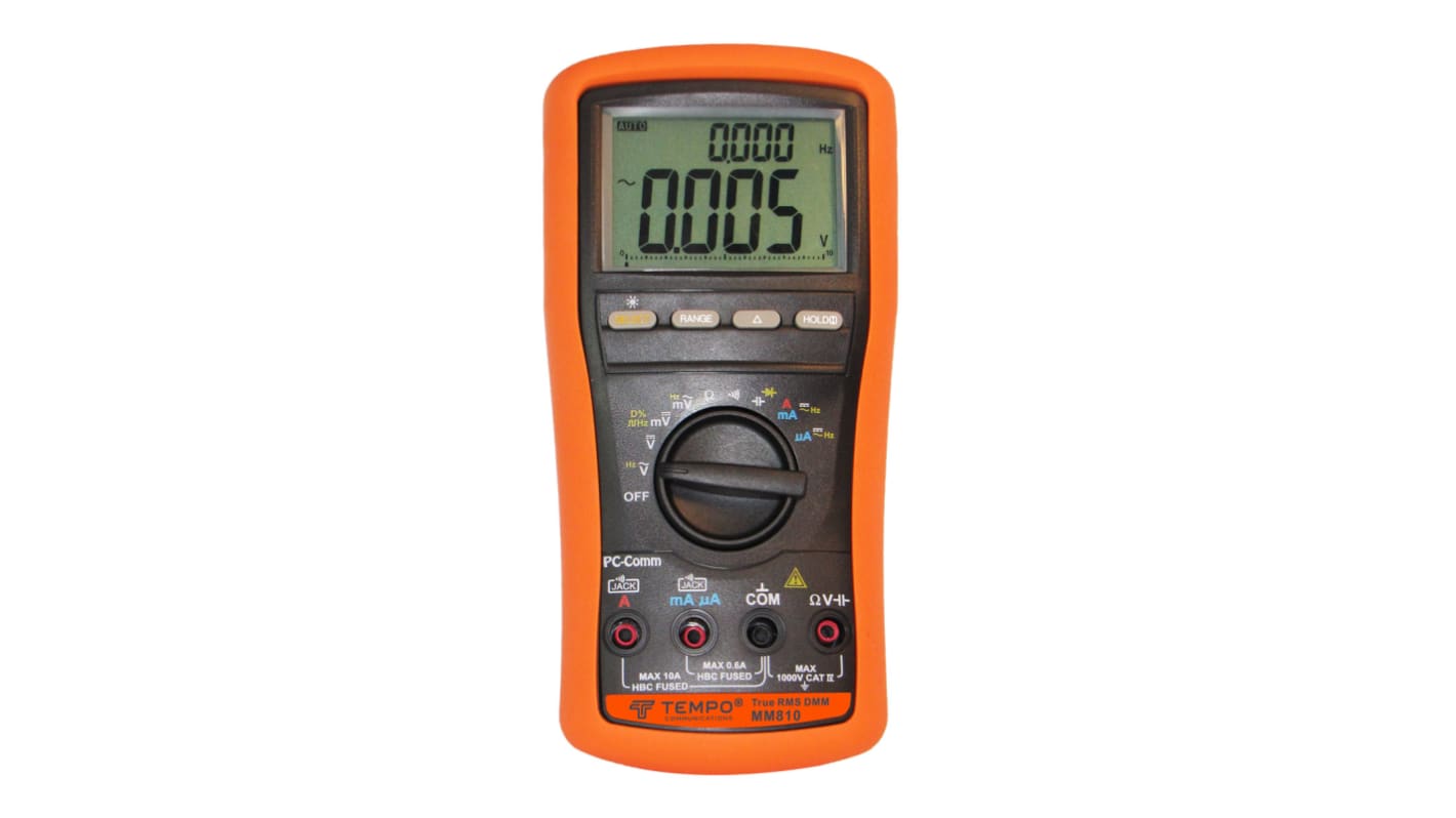55500085 | Tempo MM810 Handheld Digital Multimeter, True RMS, 10A ac ...