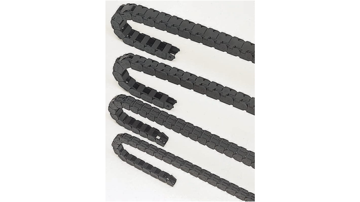 07.20.018.0 | Igus 7, e-chain Black Cable Chain - Flexible Slot, W27 mm ...