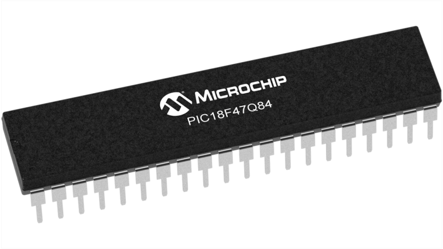 Microchip PIC18F47Q84-I/P, 8bit PIC Microcontroller, PIC18F, 64MHz, 128 kB Flash, 40-Pin PDIP | RS