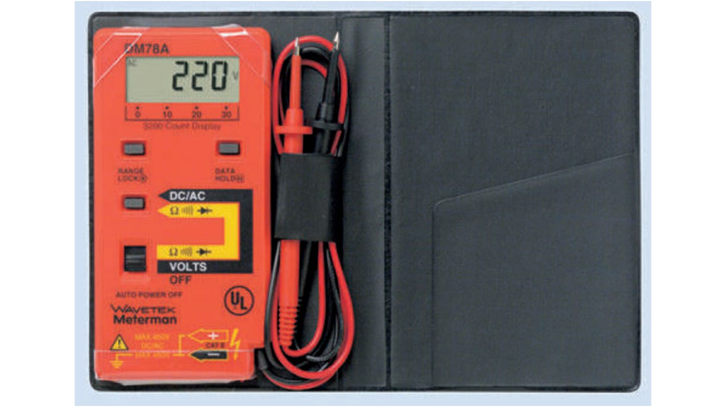 Wavetek DM78A Handheld LCD Digital Multimeter, 500V ac Max | RS