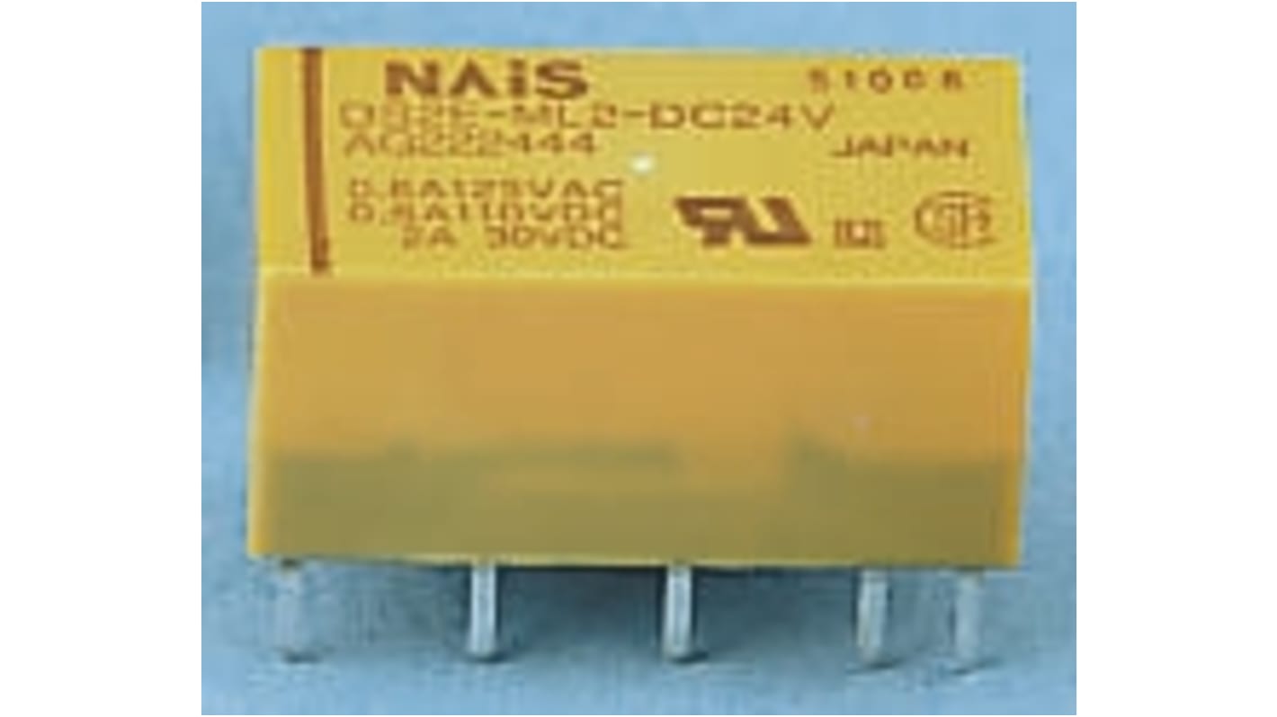 Ds2e Ml2 5 Panasonic Pcb Mount Latching Relay 5v Dc Coil Dpdt Rs