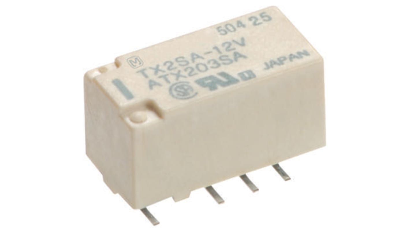 TX2SA-12V | Panasonic Surface Mount Signal Relay, 12V dc Coil, 2A ...