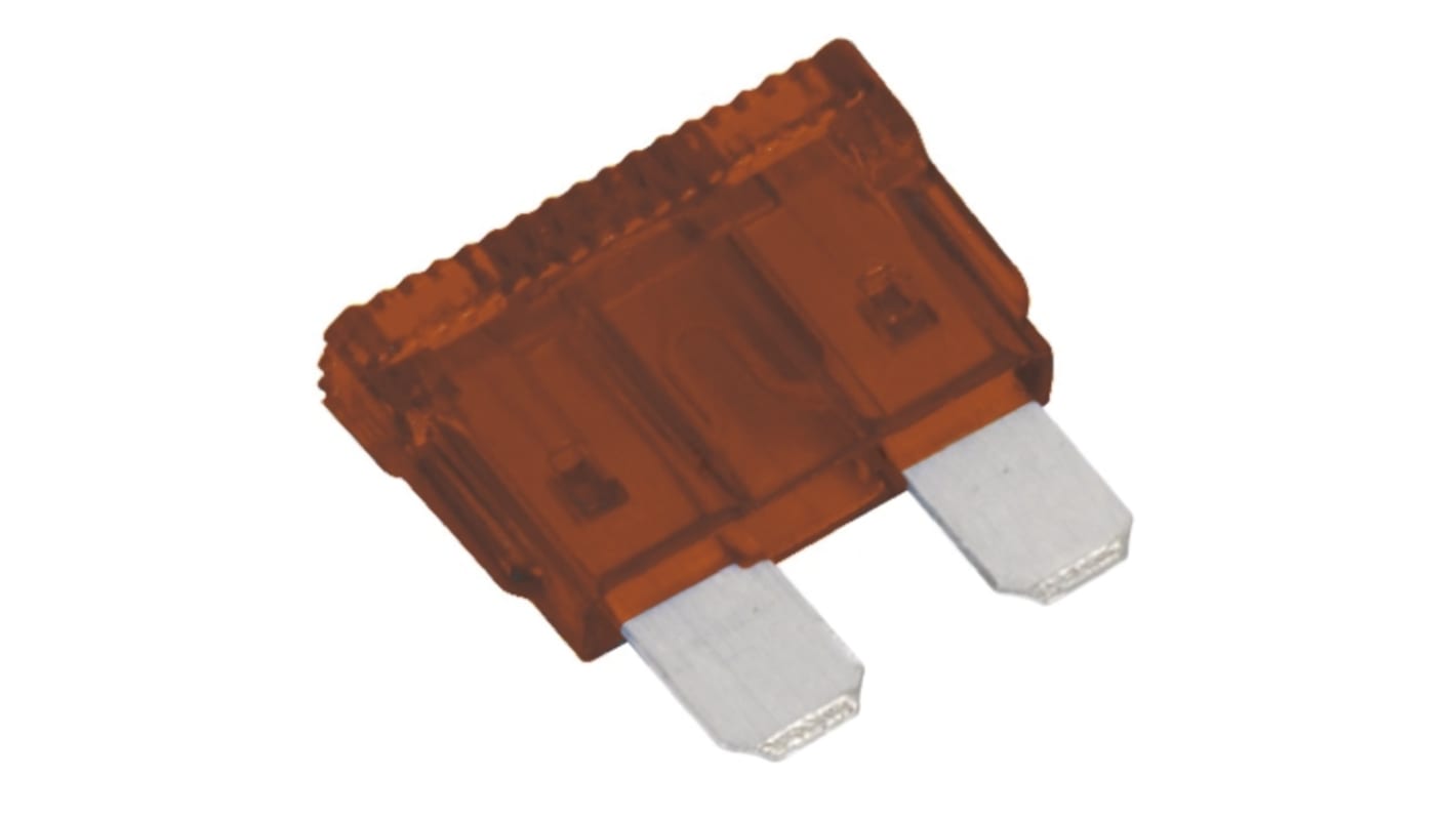 025707.5L | Littelfuse 7.5A Brown Blade Car Fuse, 32V dc | RS