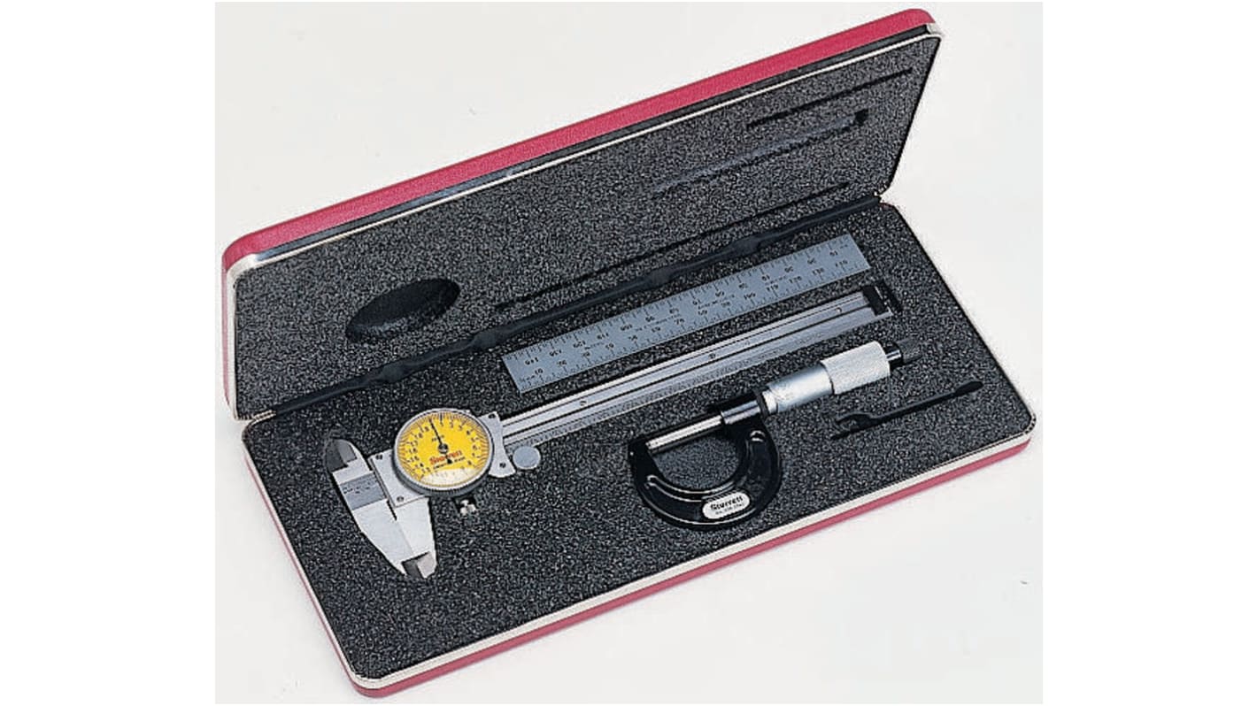 Starrett Metric Dial Caliper, Micrometer, Rule DY6535 Measuring Set | RS