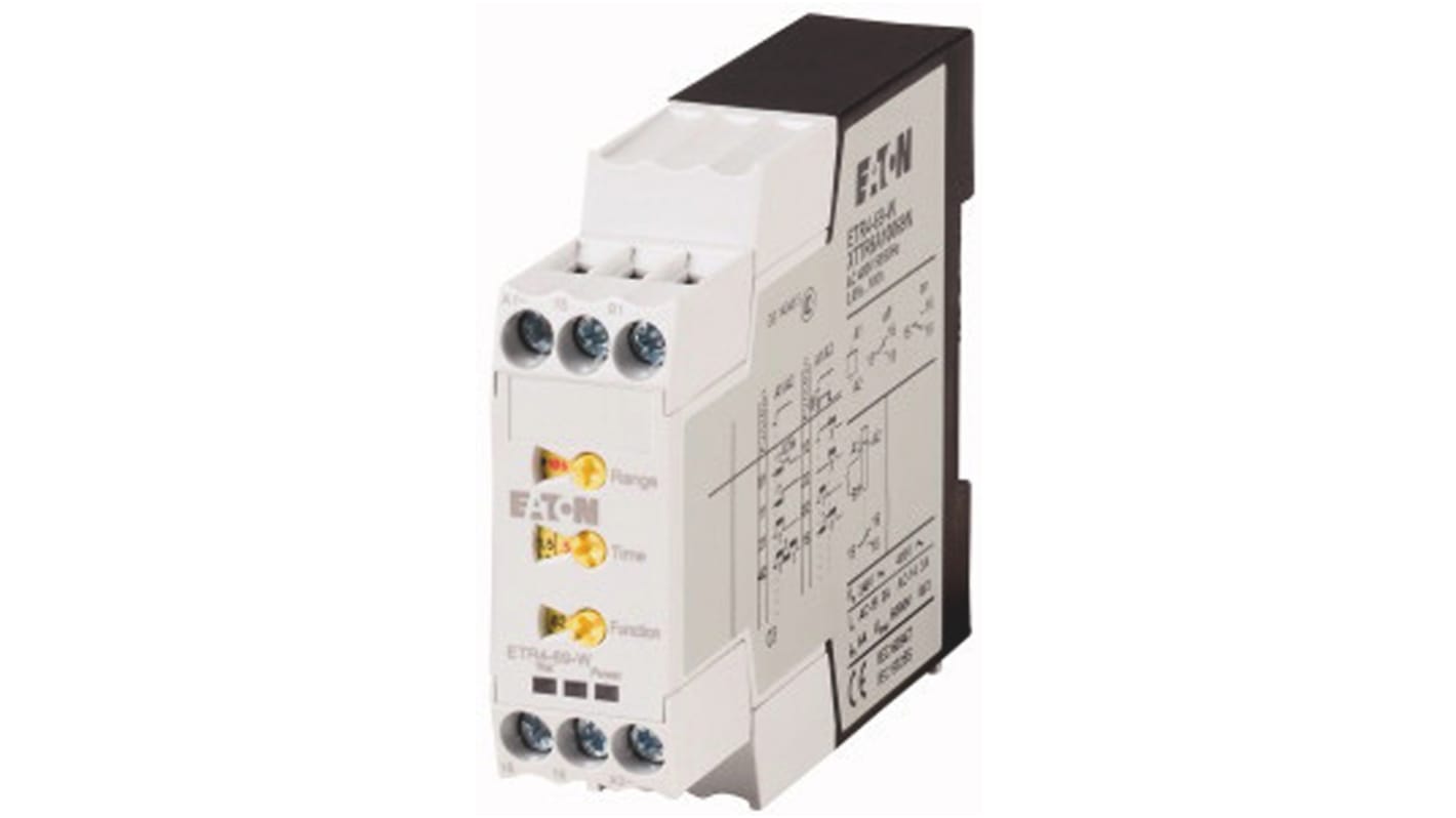 ETR4-69-W | Eaton DIN Rail Mount Time Delay Relay, 400V ac, 1-Contact ...