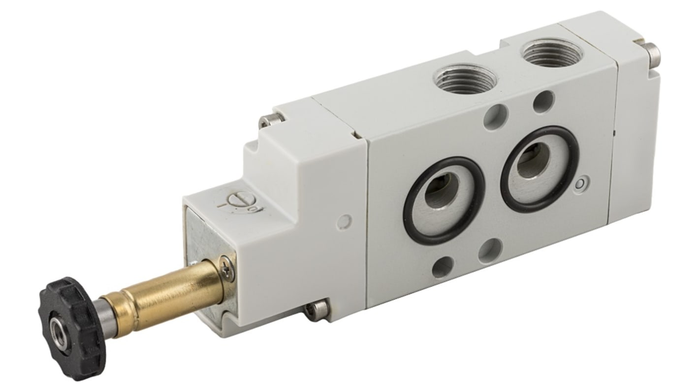 RS PRO Monostable Solenoid Valve - Solenoid/Spring BSP 1/4 08V Series | RS