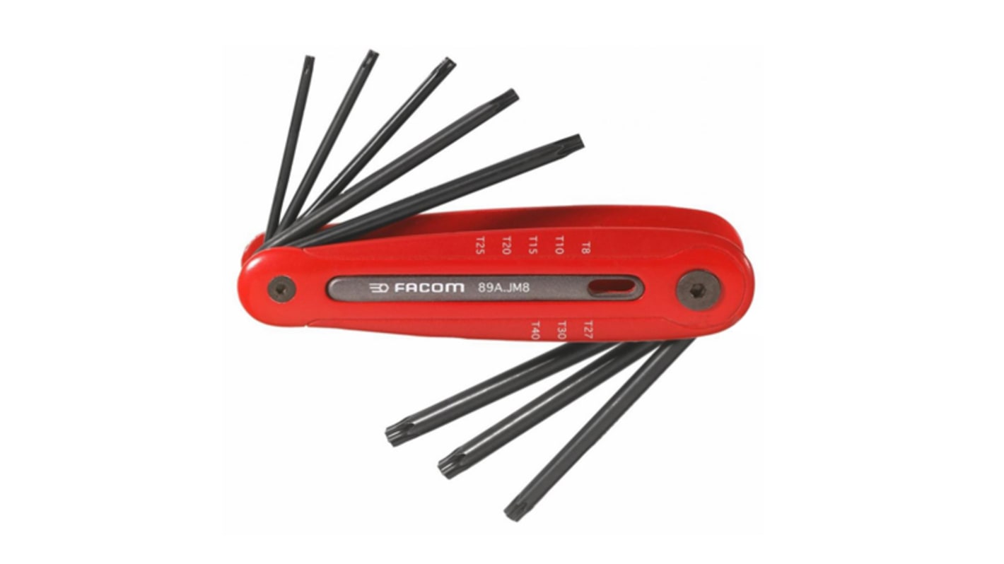 89A.JM8 | Facom 8-Piece Torx Key Set, Straight Shape | RS