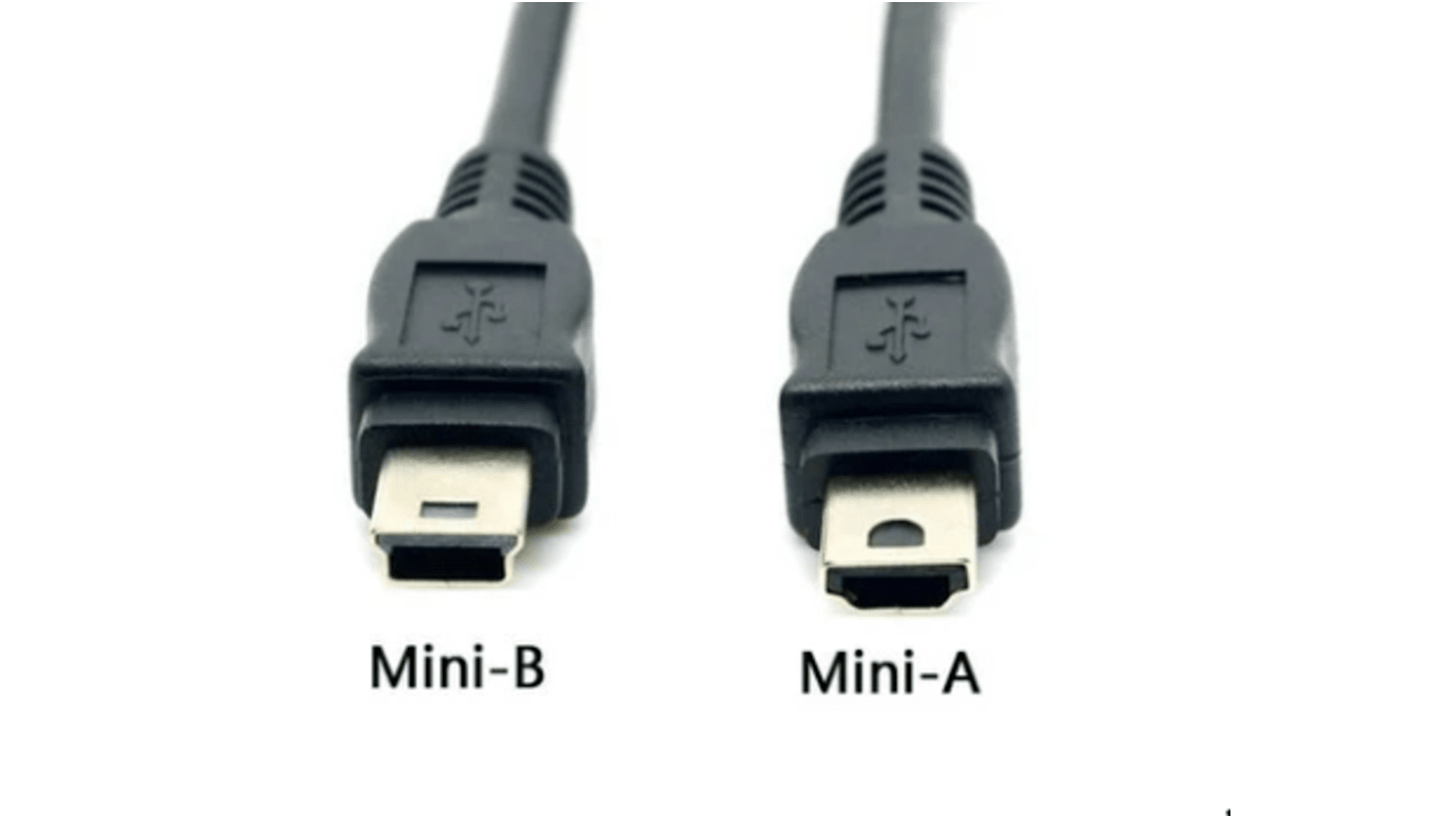 RS PRO USB 2.0 Cable, Male Mini USB A to Male Mini USB B Cable, 1m | RS