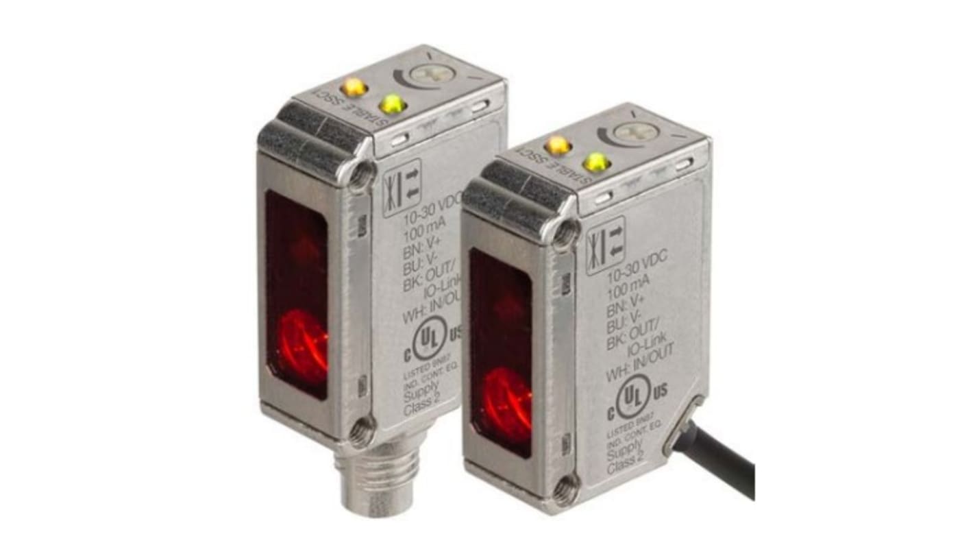 RS PRO Polarised Retro Reflection Photoelectric Sensor, Block Sensor, 6 ...