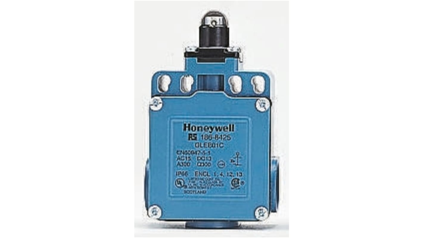 GLEB06C | Honeywell GLE Series Plunger Limit Switch, 2NC, IP67, SPDT, Die Cast Zinc Housing ...