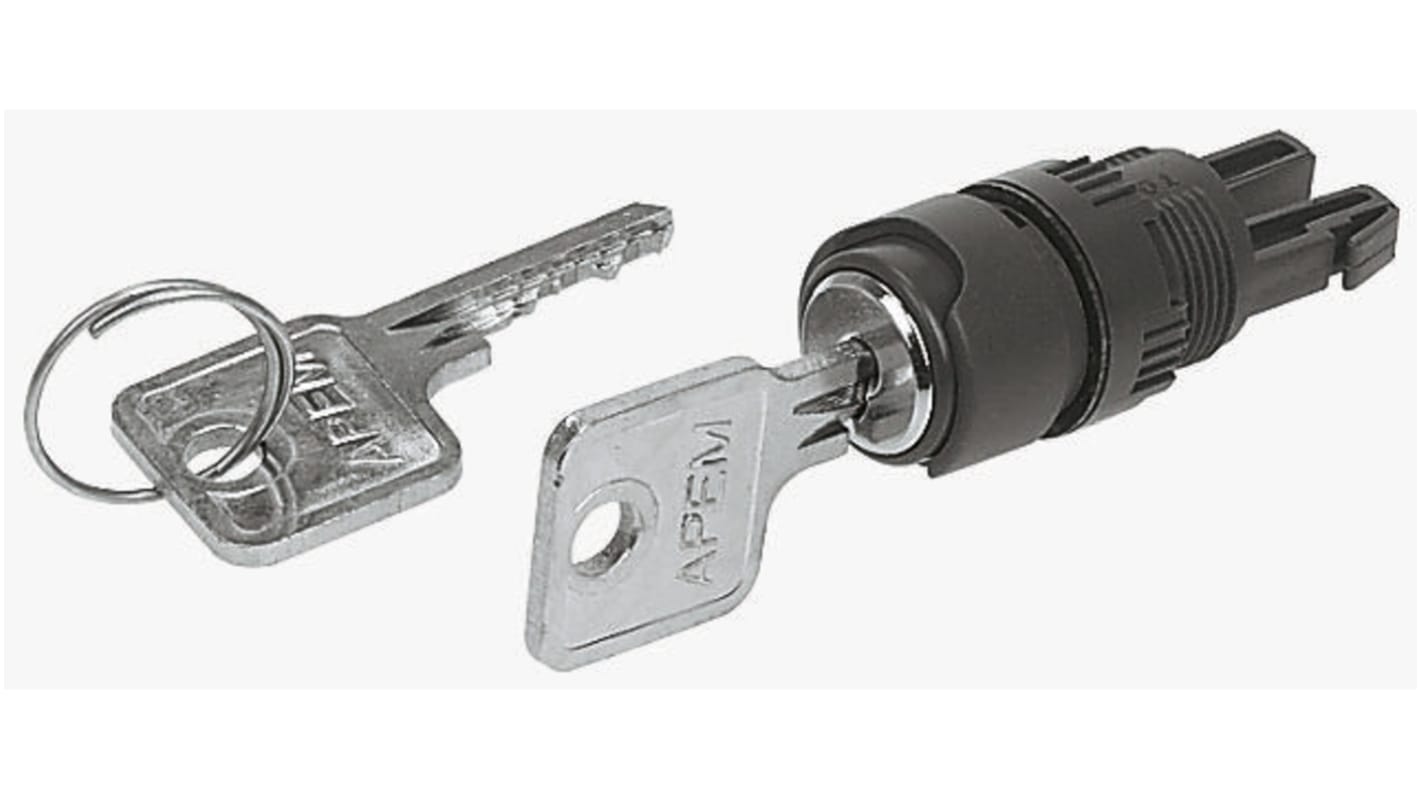 A018301 | APEM 2-position Key Switch Head, Latching | RS